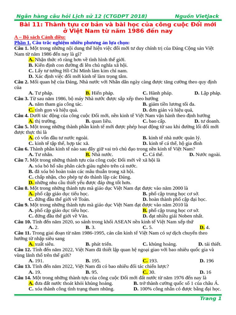 Bài 11 - S 12 - Vietjack | PDF