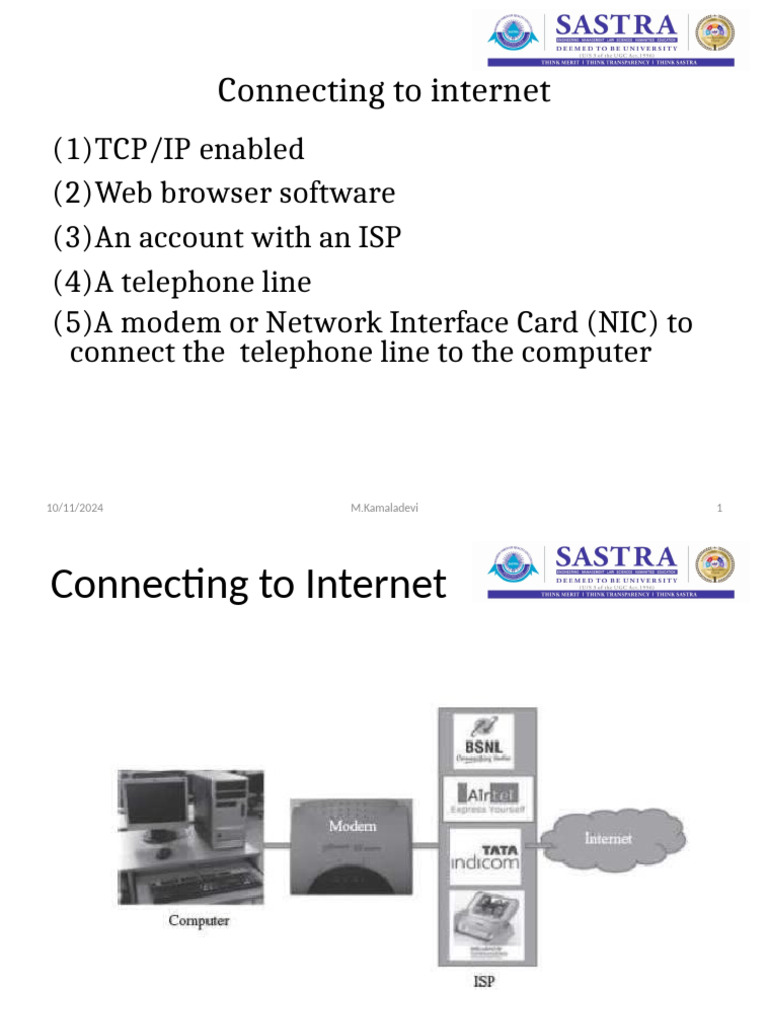 UNIT-IV Internet Connection | PDF