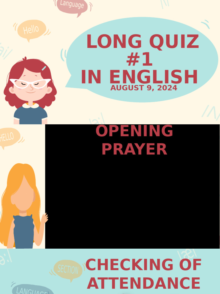 ENG9 LONG QUIZ#1 | PDF