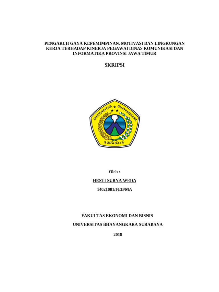 Cover SKRIPSI WEDA | PDF