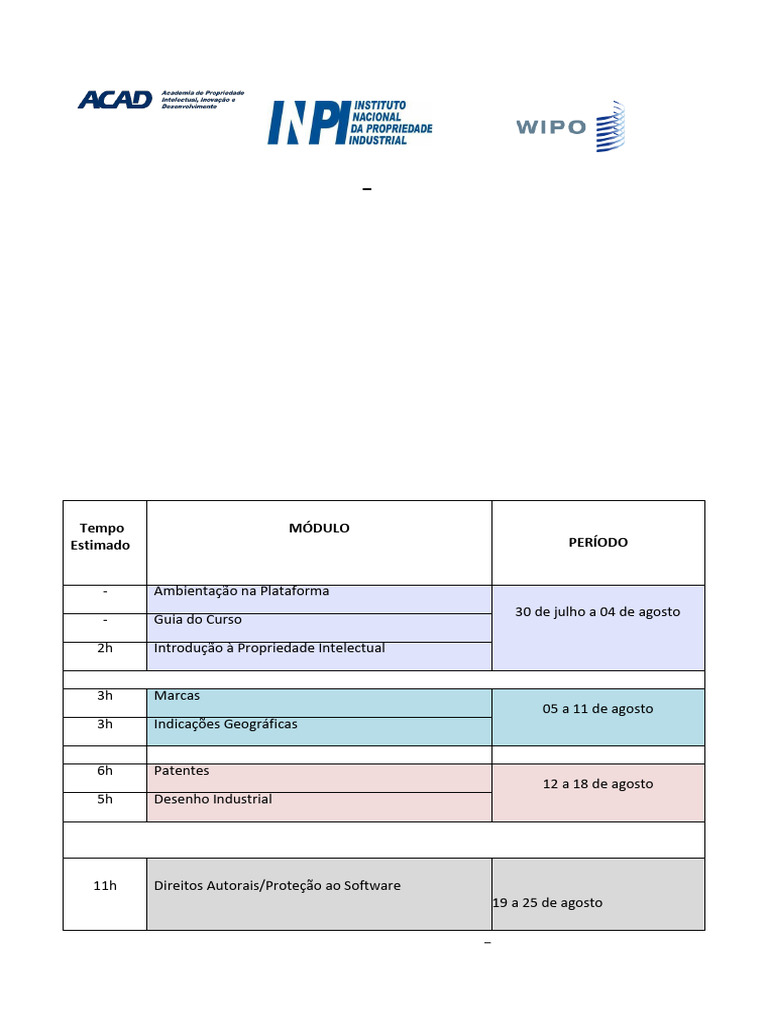 Cronograma 24S3 | PDF