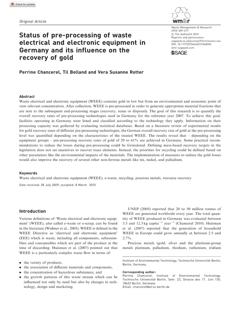 Chancerel Et at 2011 | PDF