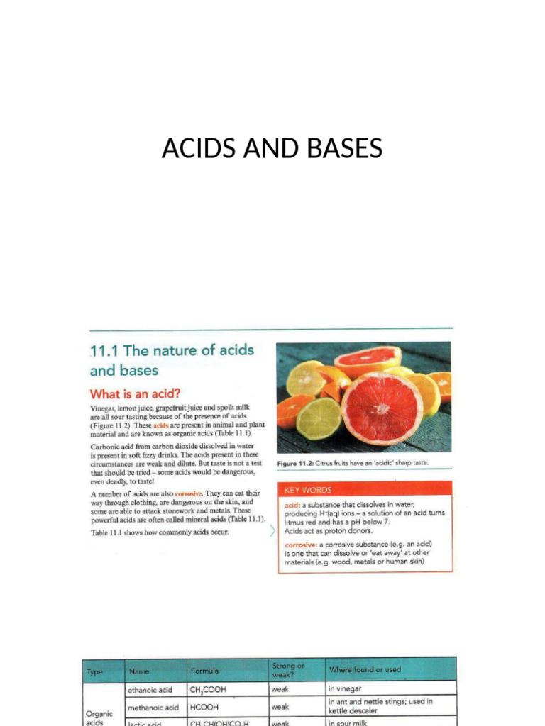 Acids, Bases and Salts Igcse | PDF