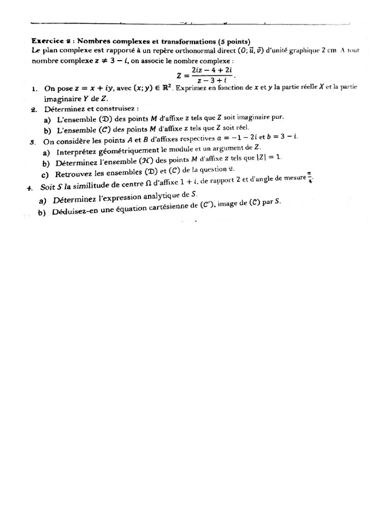 Nombres Complexes Et Transformations | PDF