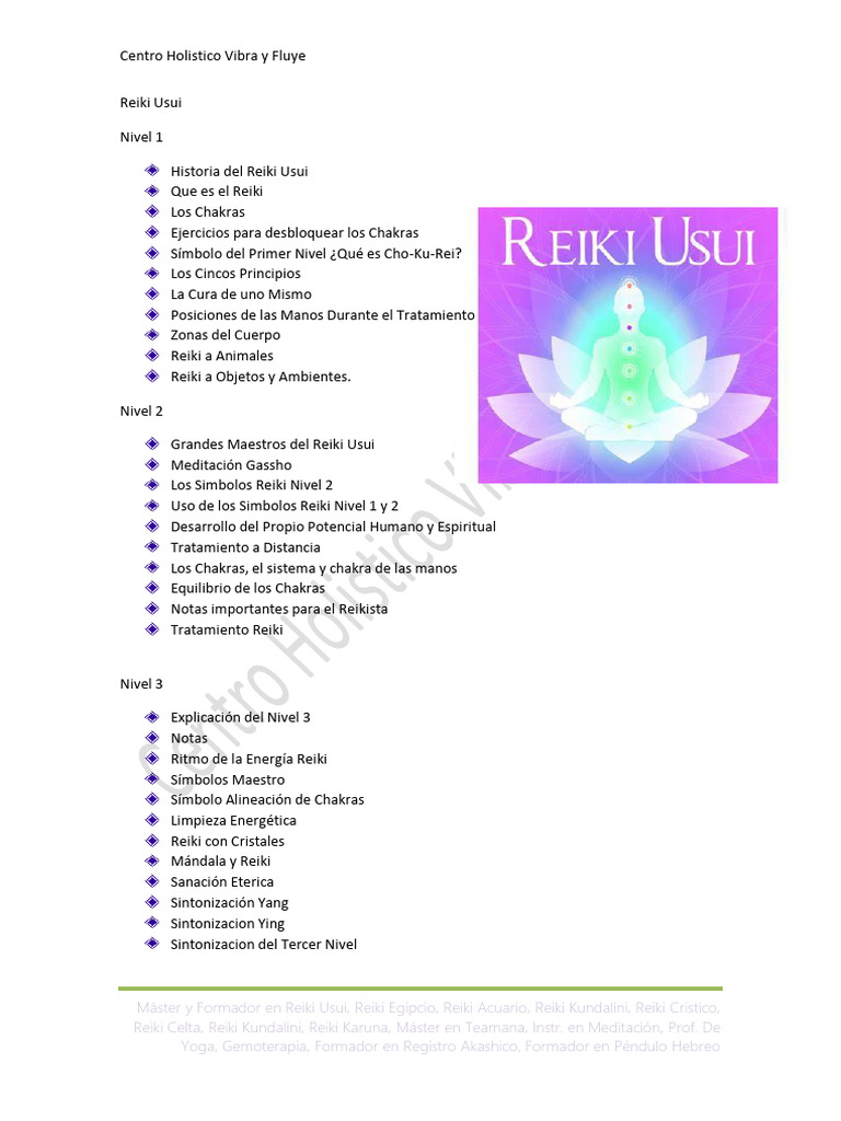 Temarios Reiki (2)1 | PDF