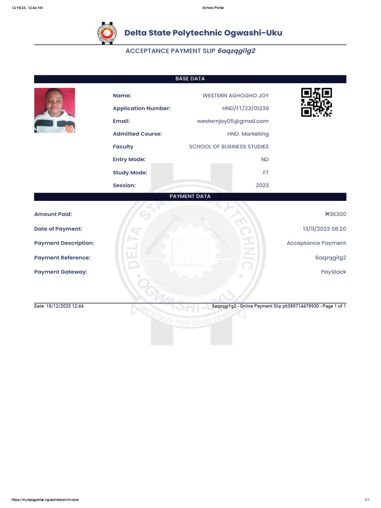 Acceptance Fee | PDF