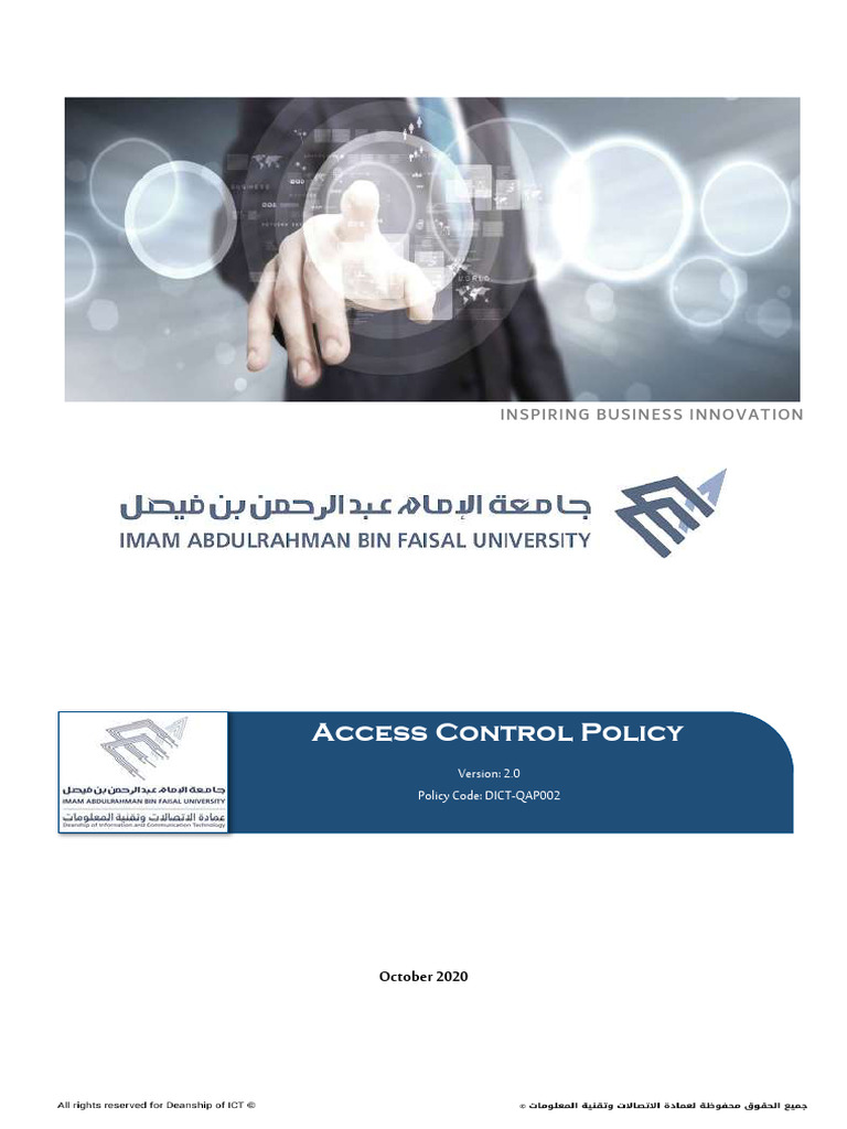 dict-qap002-v2.0_access_control_policy | PDF