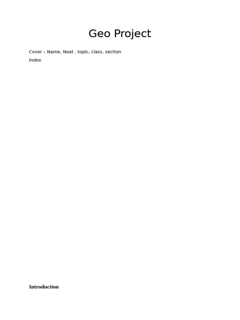 Geo Project | PDF