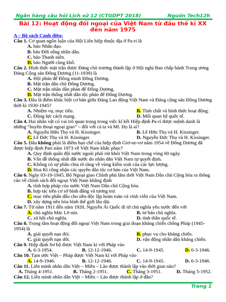 Bài 12 - S 12 - Tech12h | PDF
