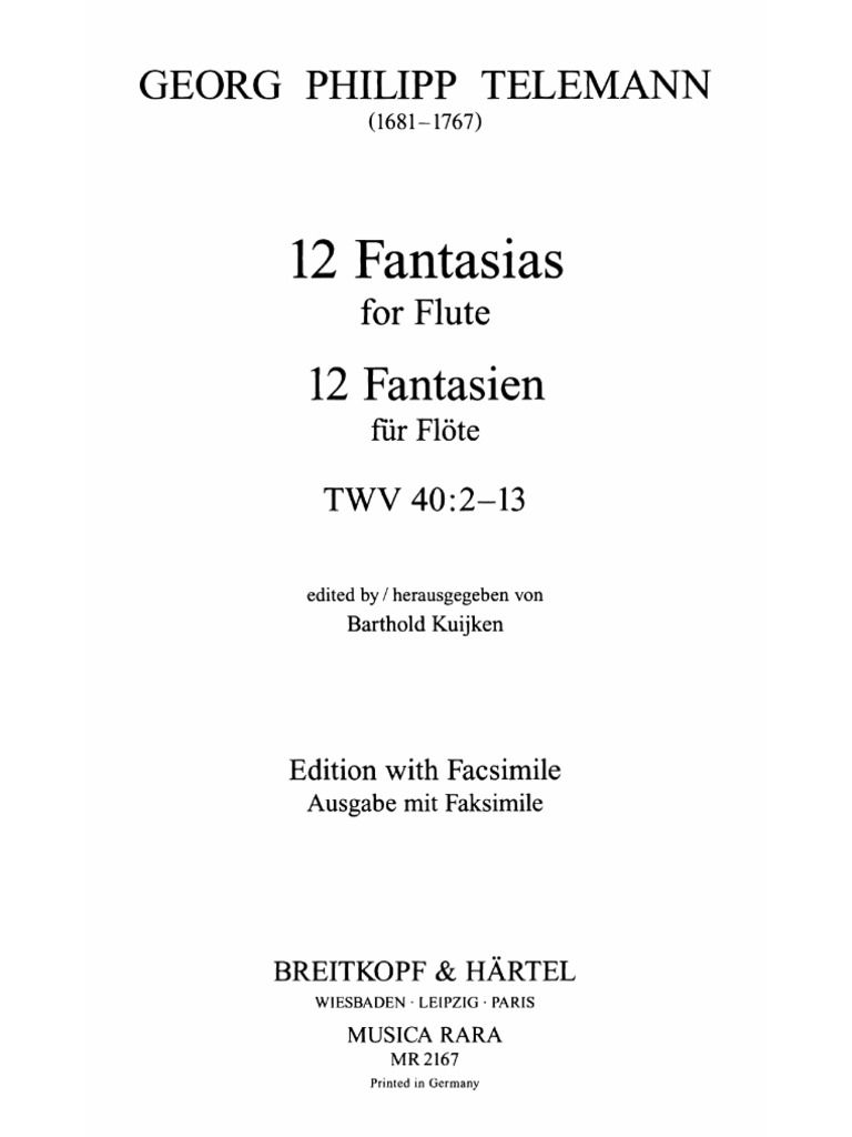 Fantaisies Telemann | PDF
