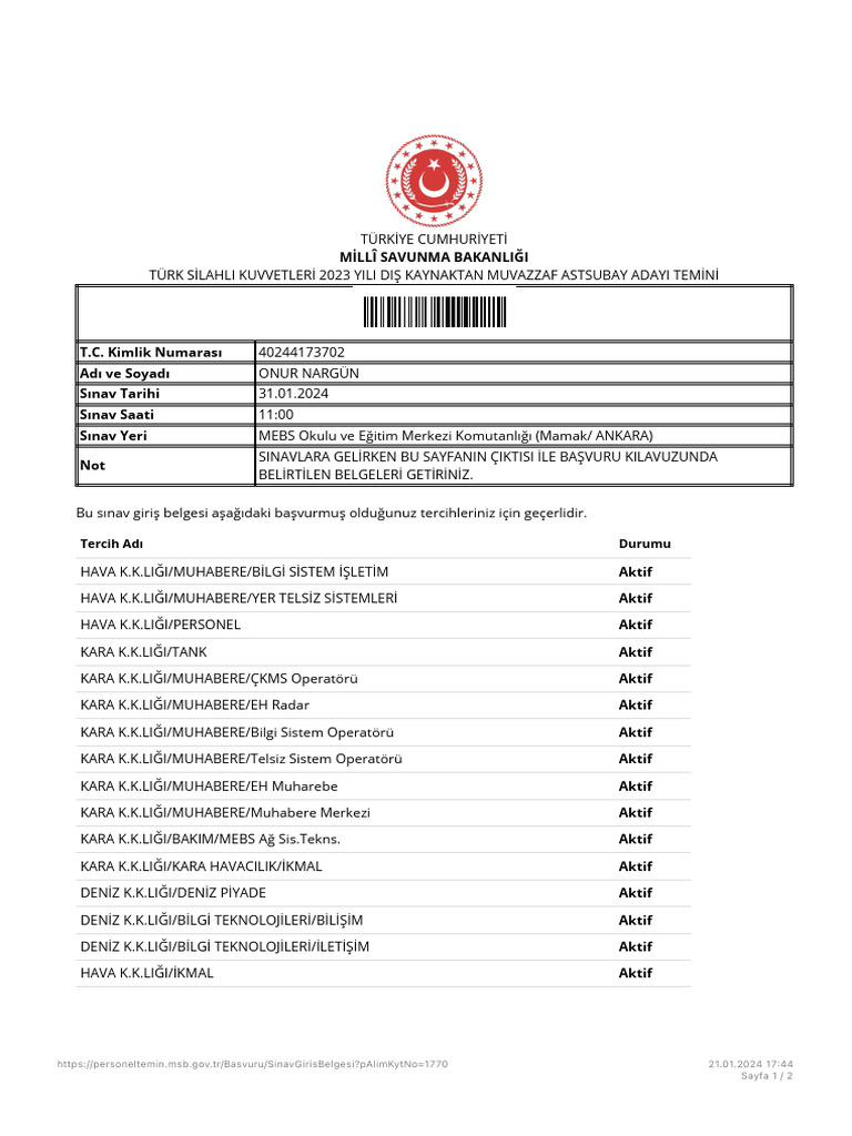Personel Temin Sistemi Bilgi Sistemi | PDF