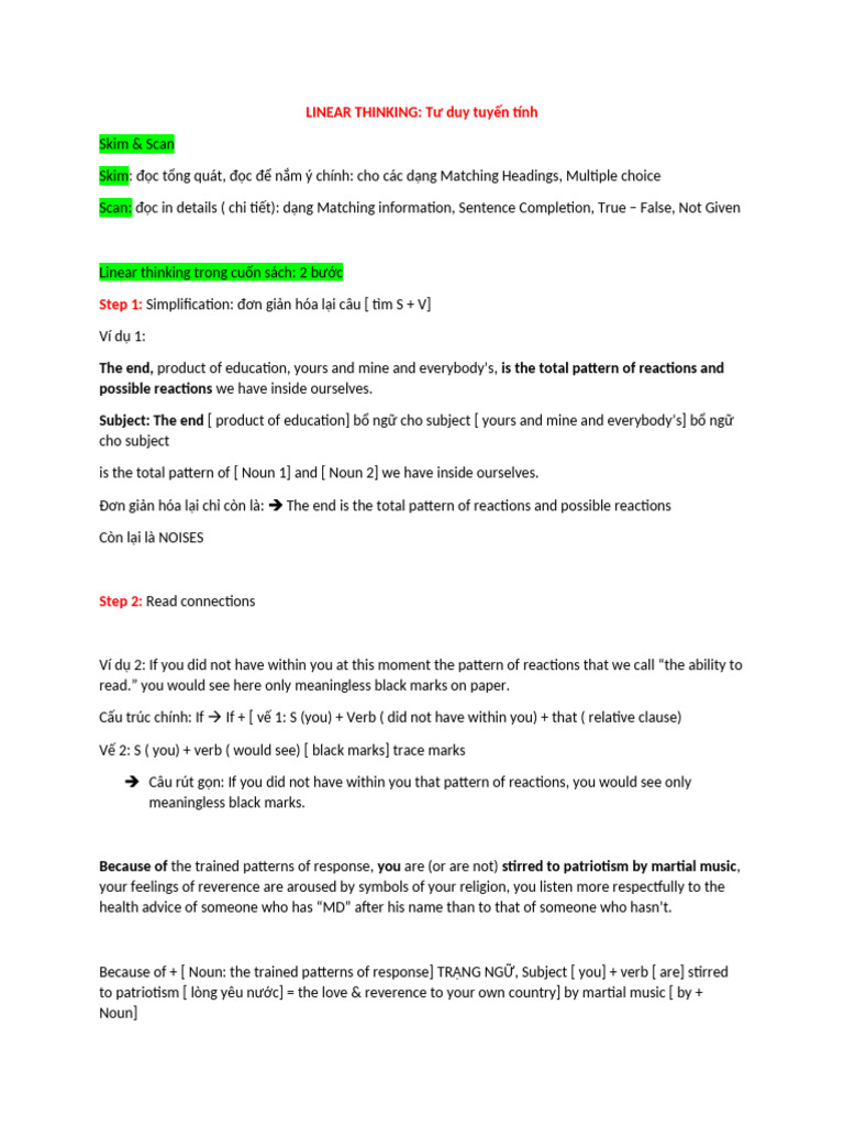 Sách Linear Reading | PDF