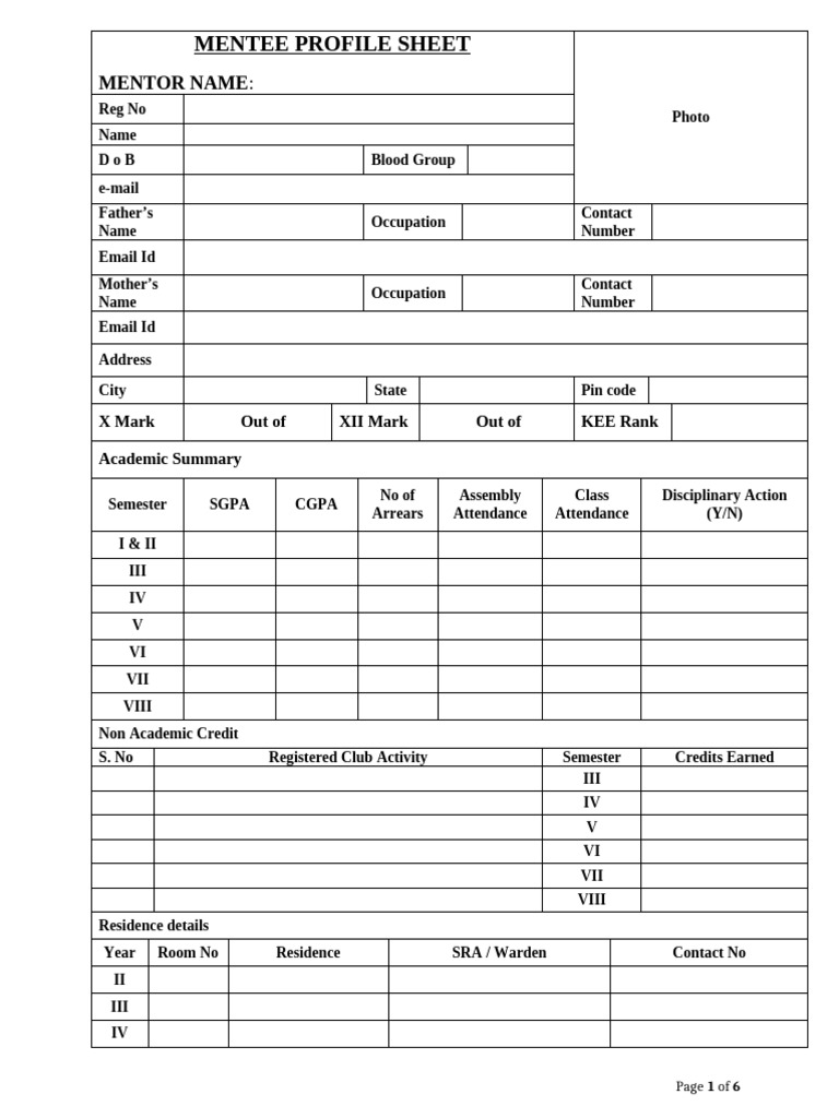 Student Profile Mentee AIML | PDF