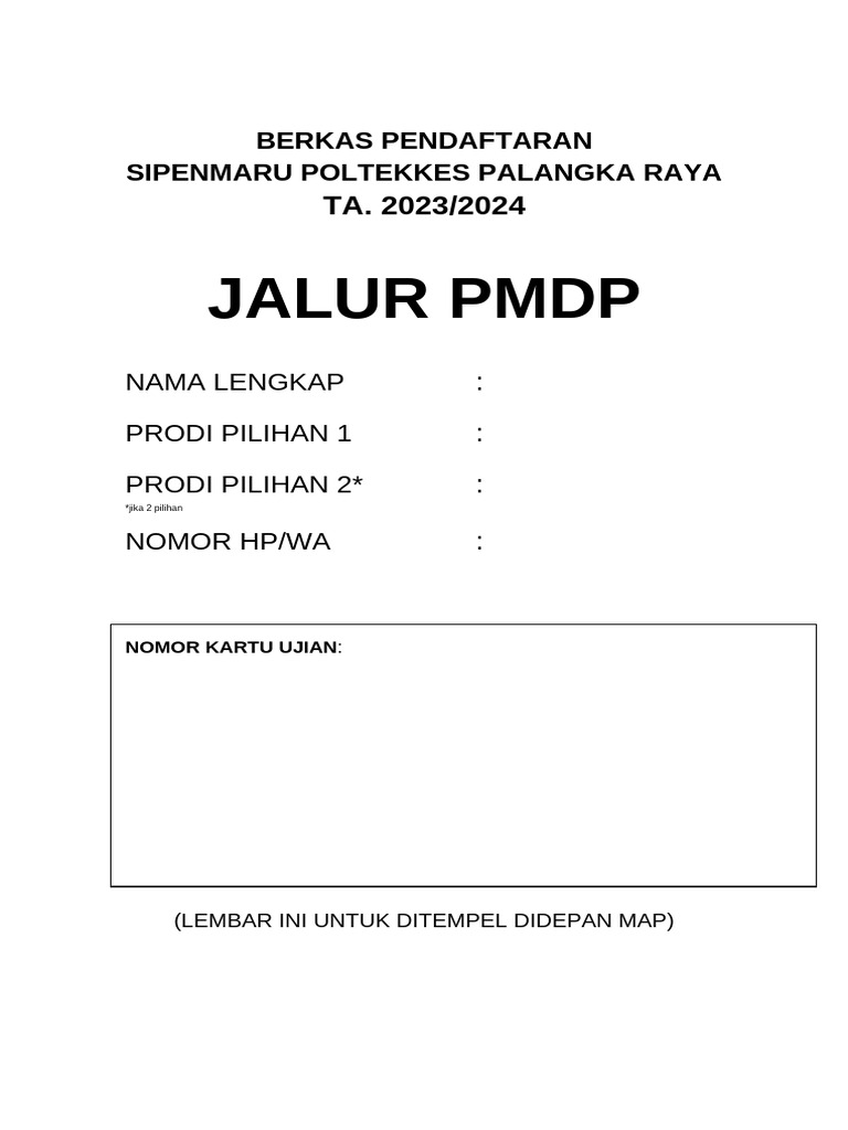 Lembar Sampul Depan MAP PMDP | PDF