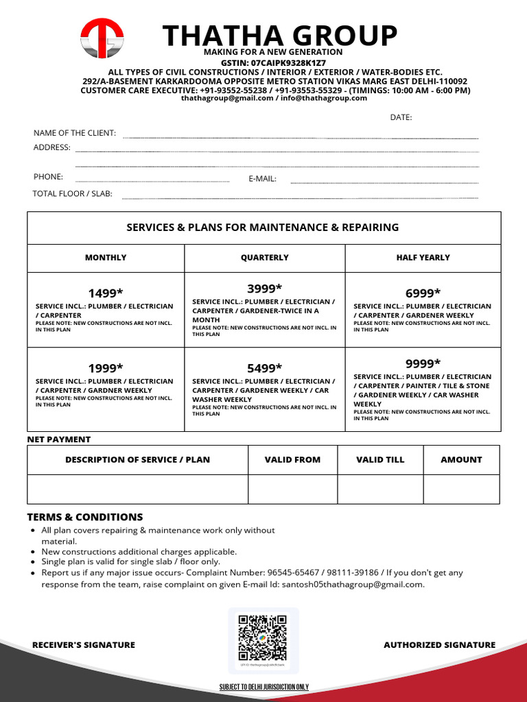 Plans & Service-Form | PDF