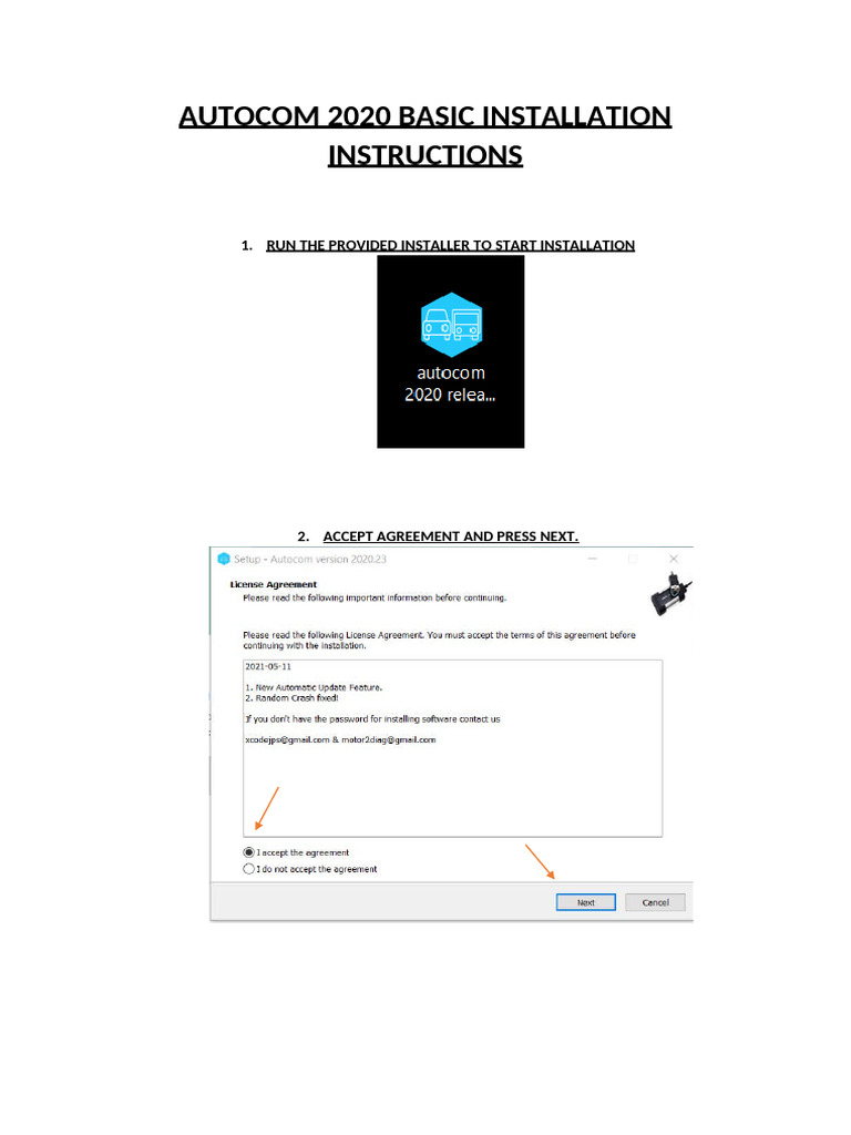Autocom 2020 Installation Instructions | PDF