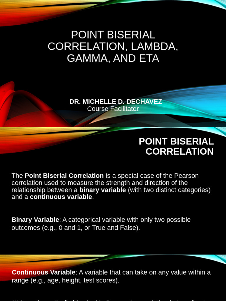Point Biserial Lambdagamma Eta | PDF