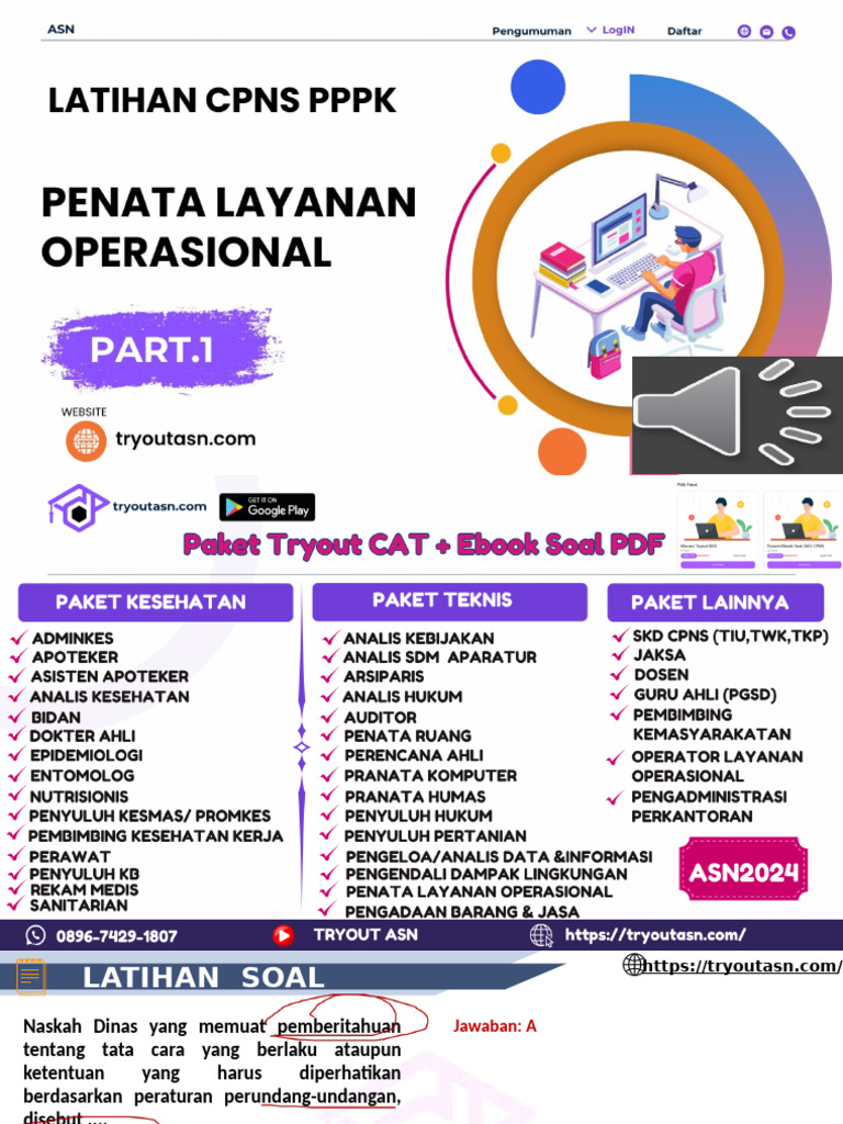 Ujian Penata Layanan Operasional | PDF