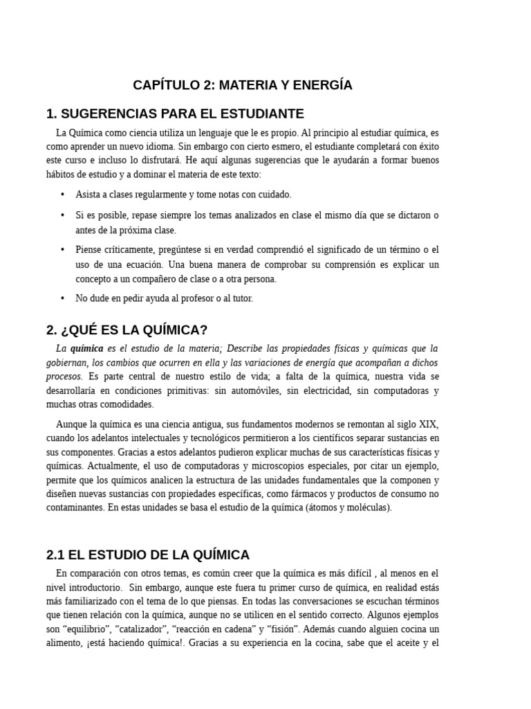 Introduccion A La Quimica | PDF
