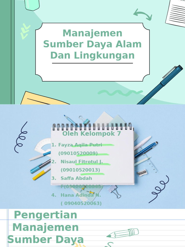 MTL KELOMPOK 7 - Manajemen Sumber Daya Alam Dan Lingkungan Baru | PDF