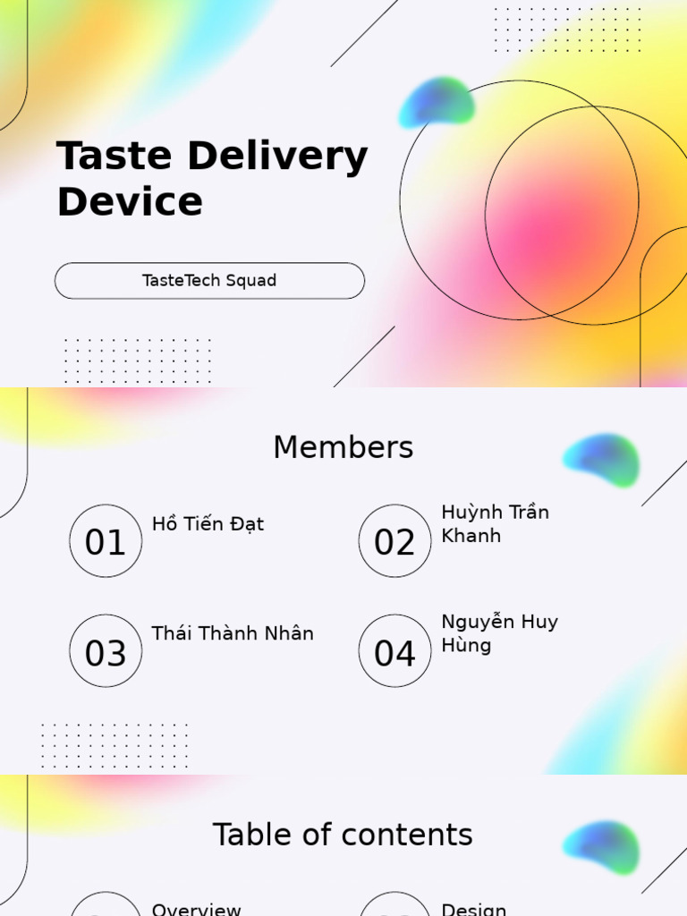 Final proj Web- Taste Delivery Device (1) | PDF