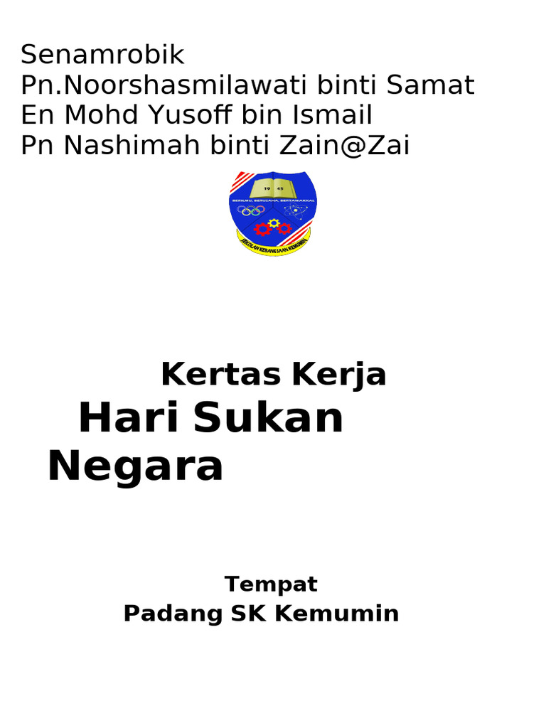 Hari Sukan Negara SKK 2024 | PDF