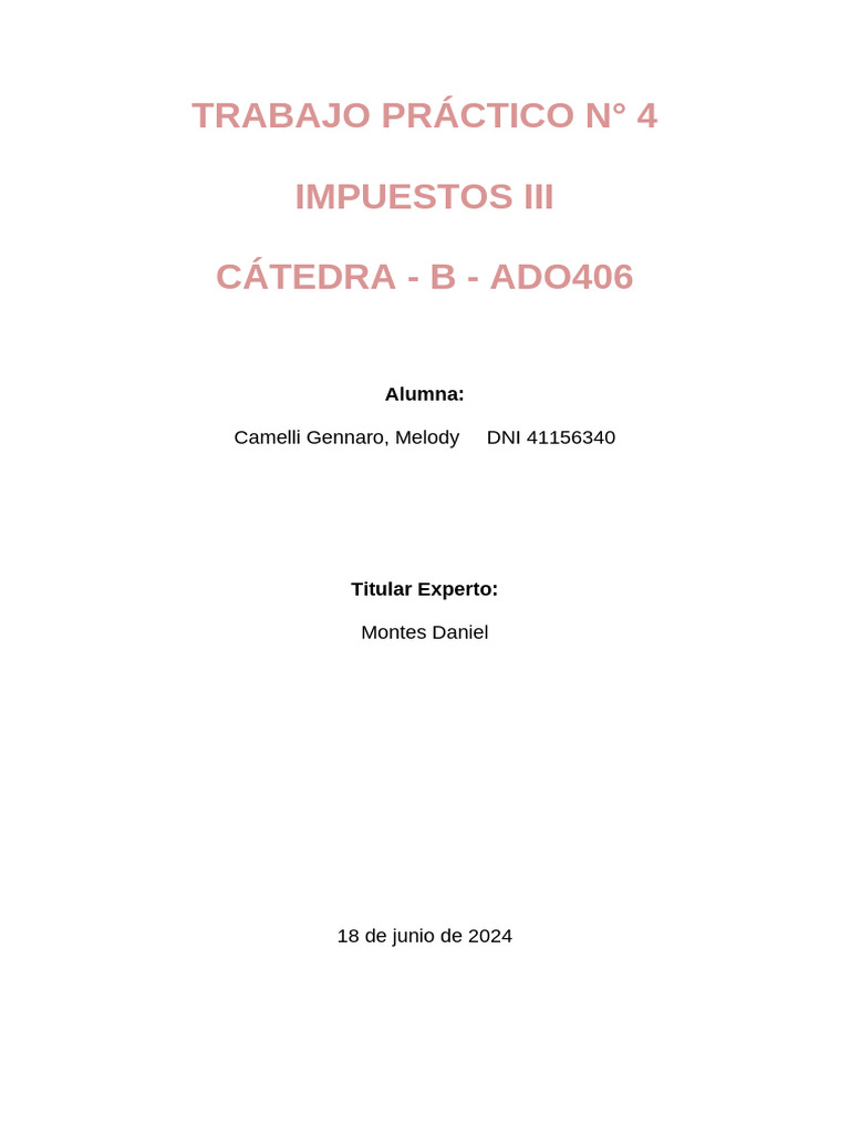 TP4 - Impuestos 3 | PDF
