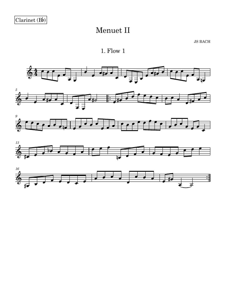 Menuet II - J.S. Bach From Cello Suite | PDF