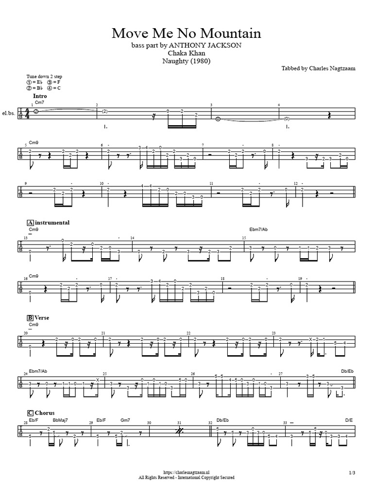 Move Me No Mountain (Tab) | PDF