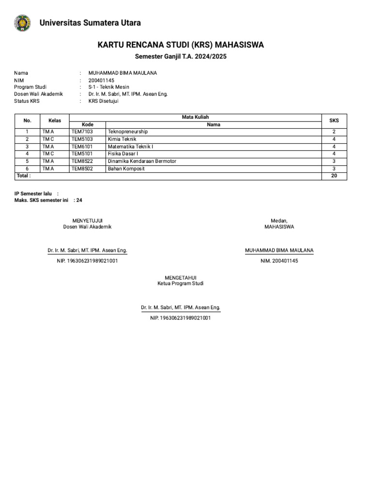 KRS Semester 9 | PDF