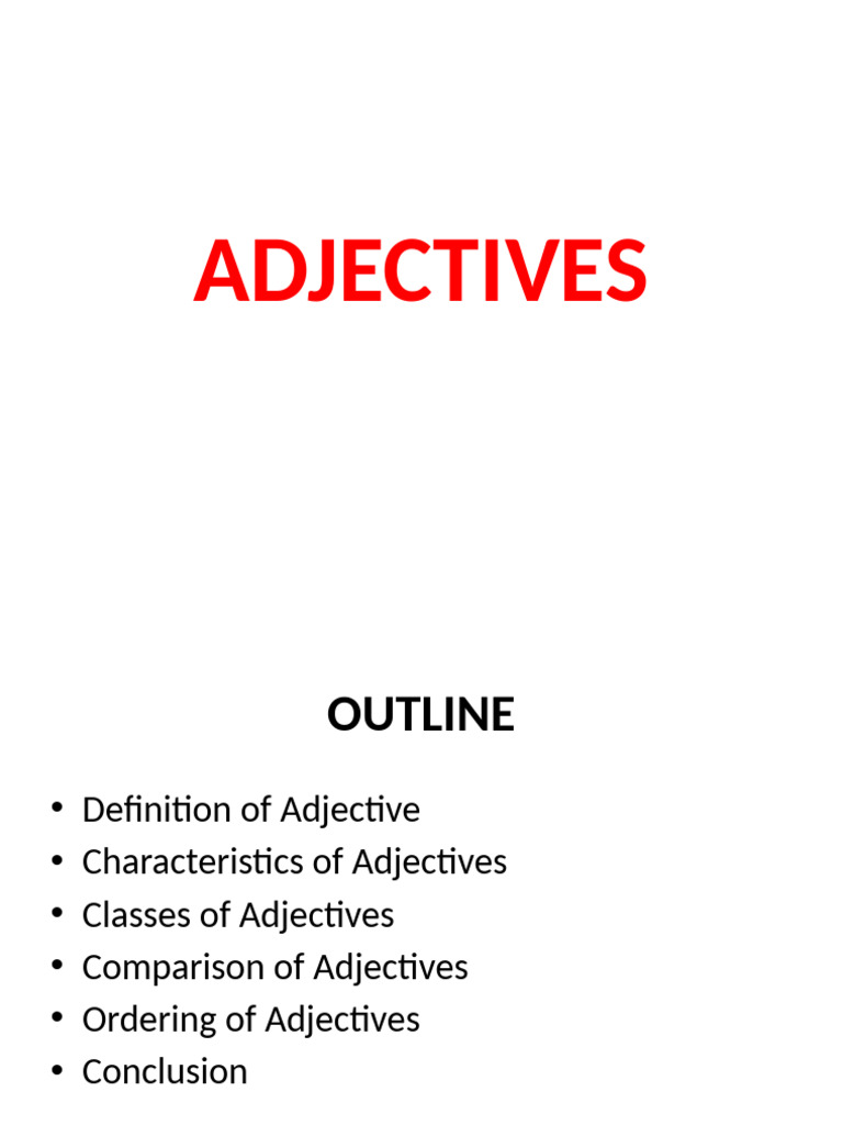 Adjectives | PDF
