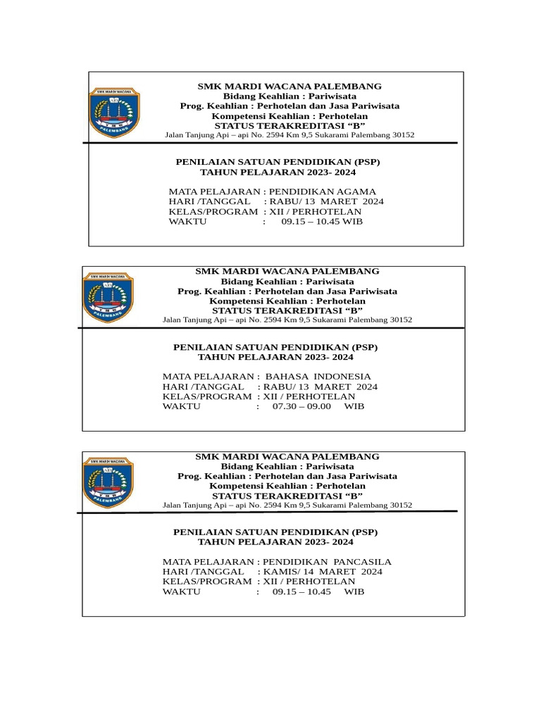 Kop Sampul Soal | PDF