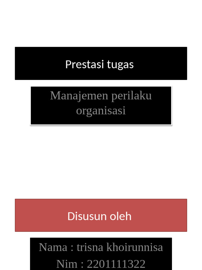 Metode Perilaku Organisasi Trisna Khoirunnisa | PDF