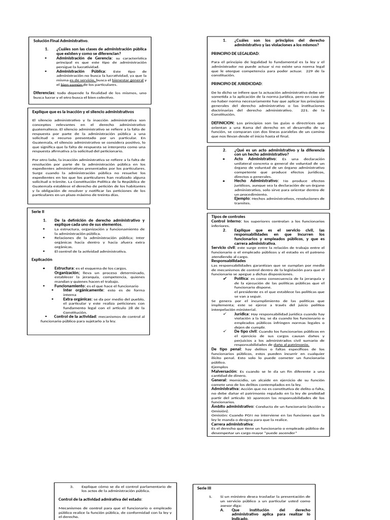 Solución Final Administrativo | PDF