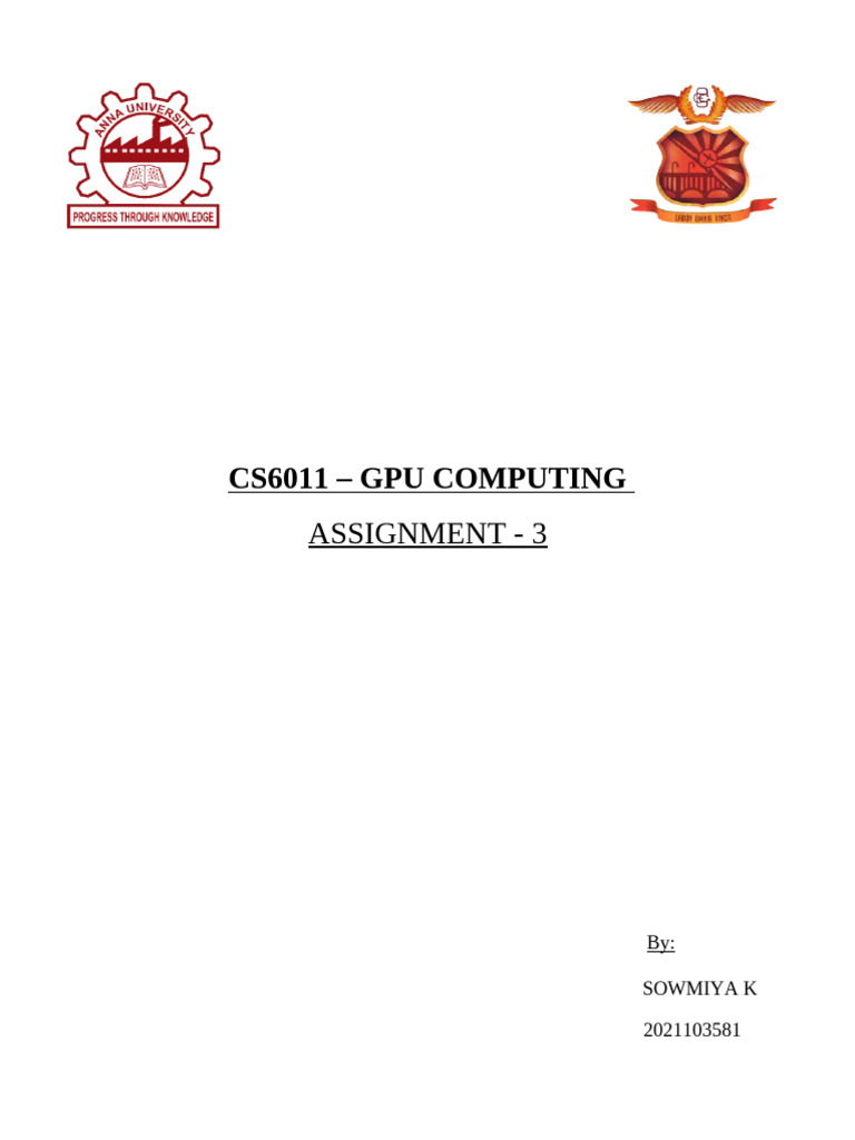 Gpu Assignment-3 3581 | PDF