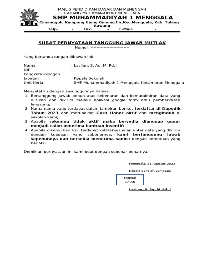 SPTJM Insentif 2023 | PDF