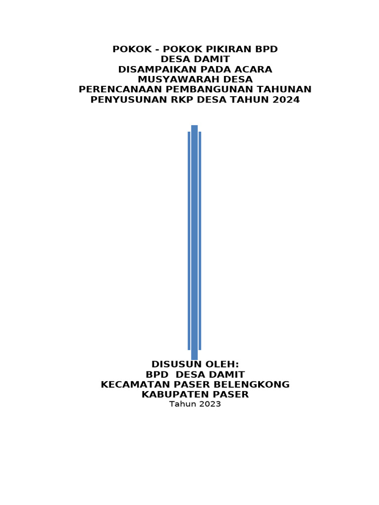 Pokok Pokok Pikiran BPD 2024 | PDF