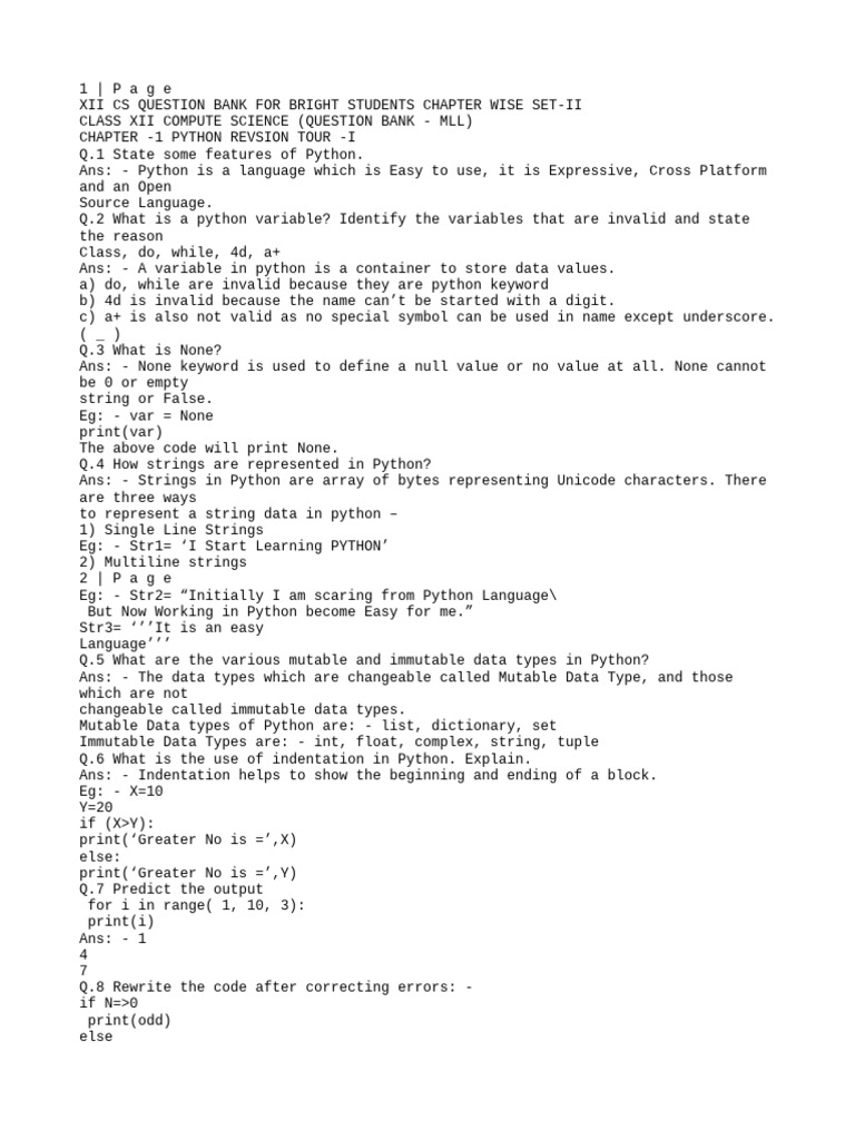 Computer Science Notes Pdf