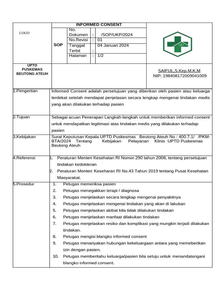 7 Sop Informed Consent Pdf