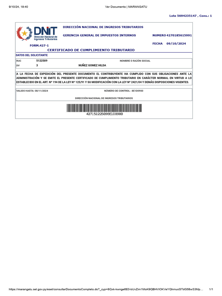 Ver Documento - Marangatu | PDF