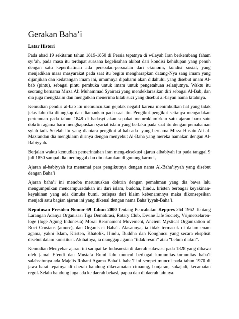 Gerakan Baha'i | PDF