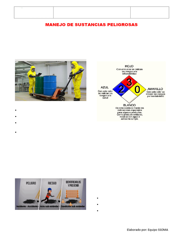 Manejo de Sustancias Peligrosas | PDF