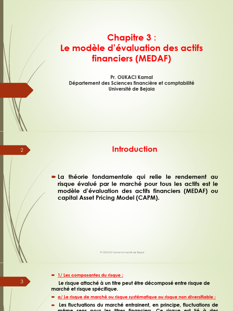 Chapitre 3 MEDAF | PDF