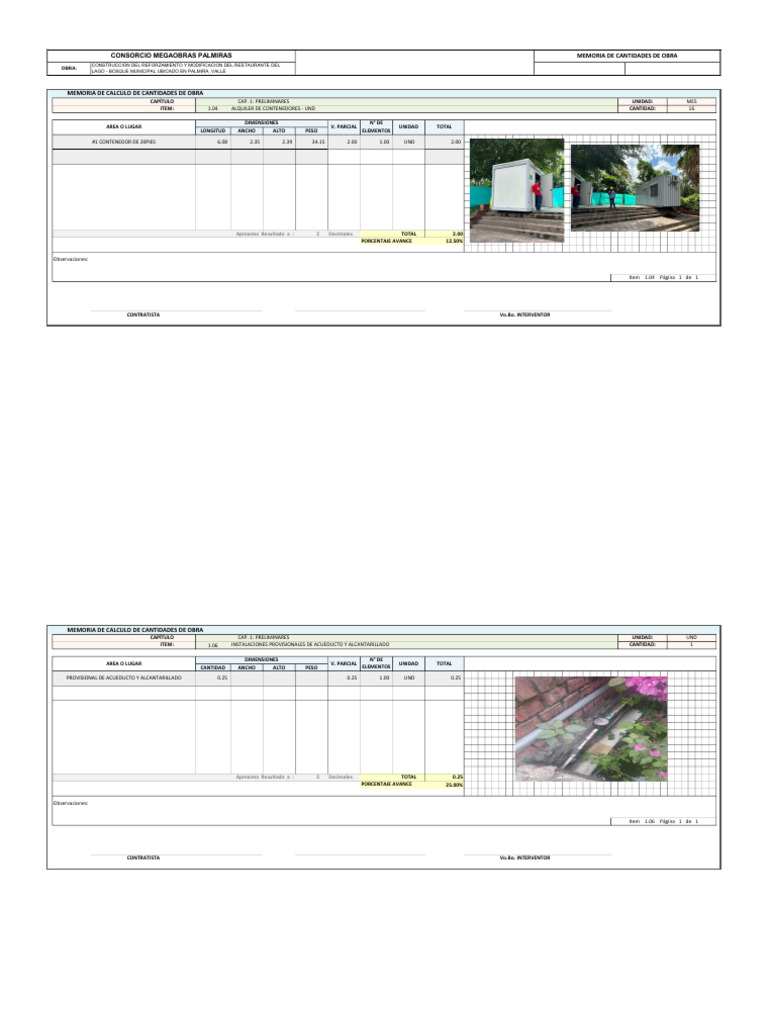 Memoria de Cantidades Acta 03 | PDF