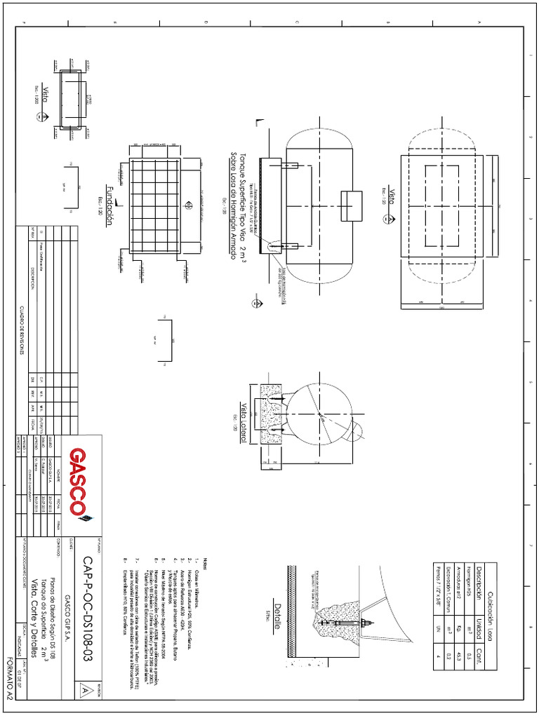 Detalle Montaje Tanque 2m3 (1) | PDF