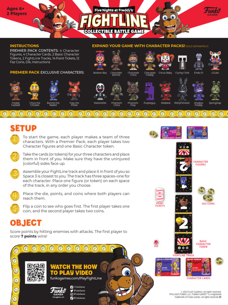 FNAF-Fightline Instructions Premium Pack | PDF