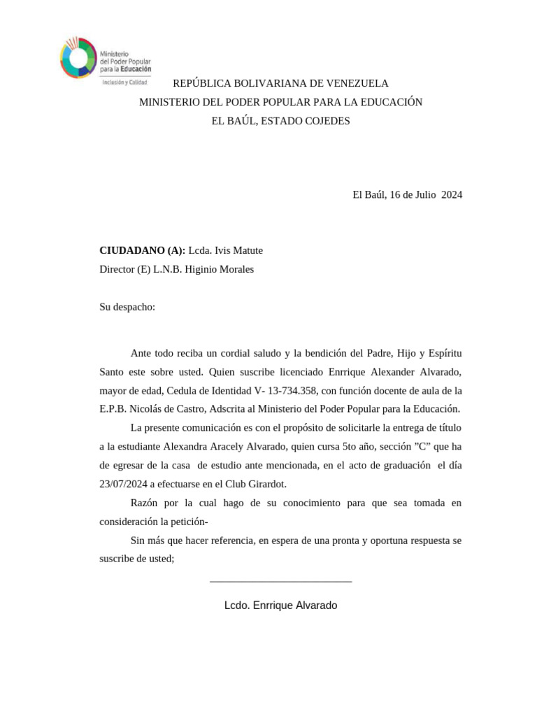 Solicitud de Titulo | PDF