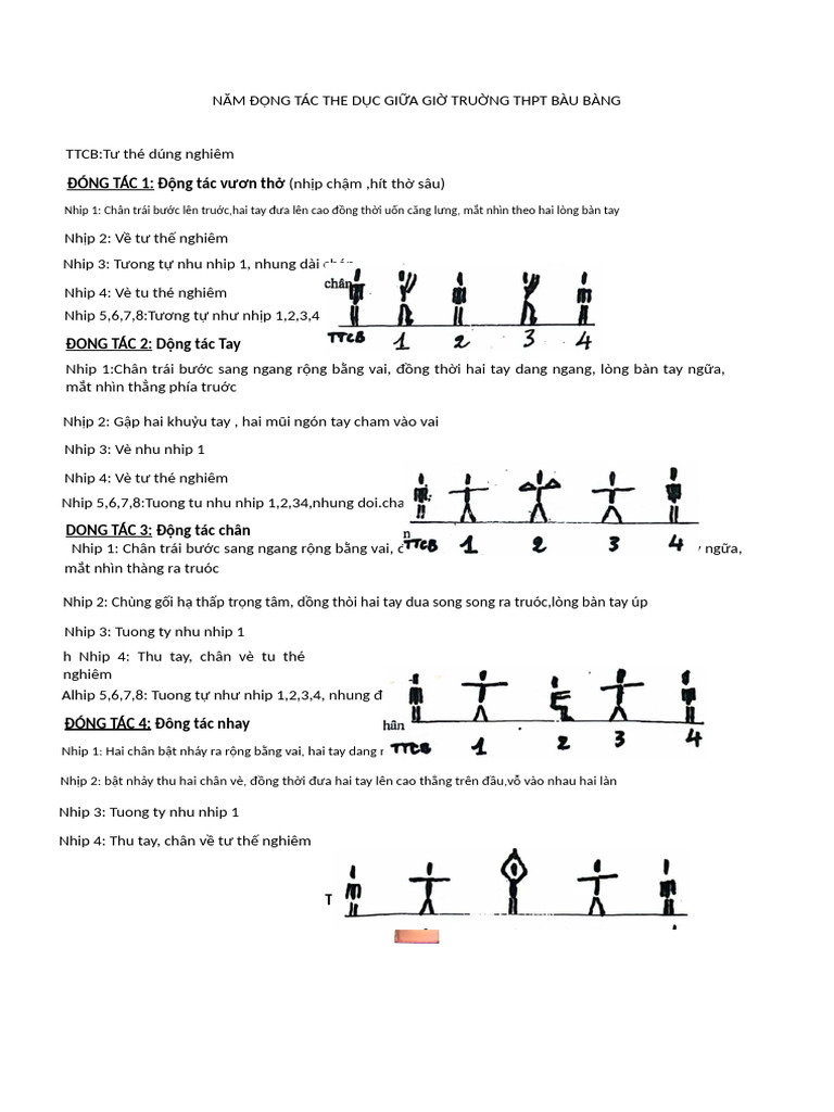 5 ĐỘNG TÁC BÀI TẬP TDGG THPT BB | PDF