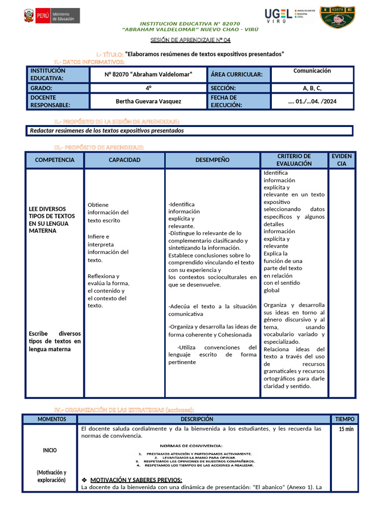 Sesión de Aprendizaje 4° - I Unidad 2024 - Abrahan V | PDF | Planetas | Júpiter