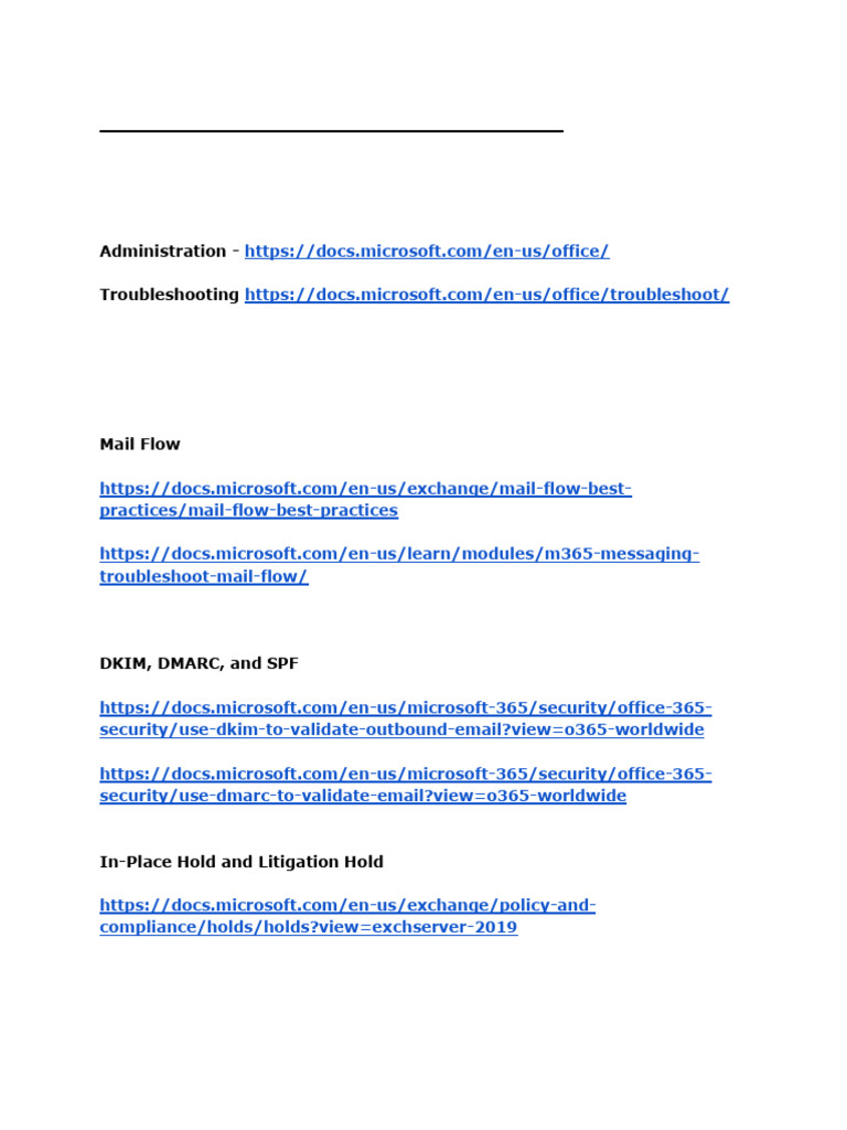 Office 365 Admin - Reference Manual | PDF